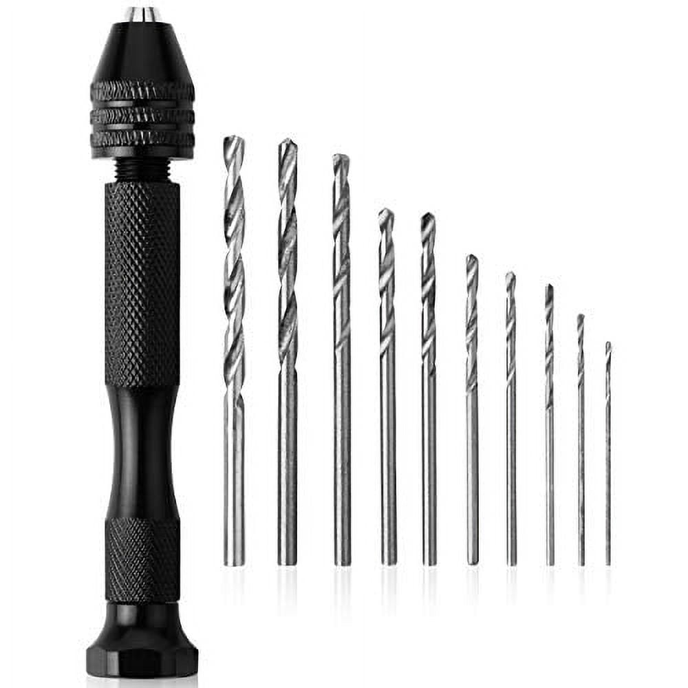 Mr. Pen- Mini Hand Drill with 10 Drill Bits (0.6-3.0mm), Ideal for ...