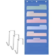 TRU RED Hanging Folder Black Plastic Wall File Organizer with 7 Pockets ...