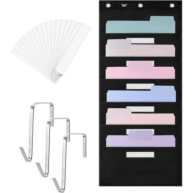 Mr. Pen- Hanging Wall File Organizer with 6 Name Tag, 6 Pocket, 3 ...