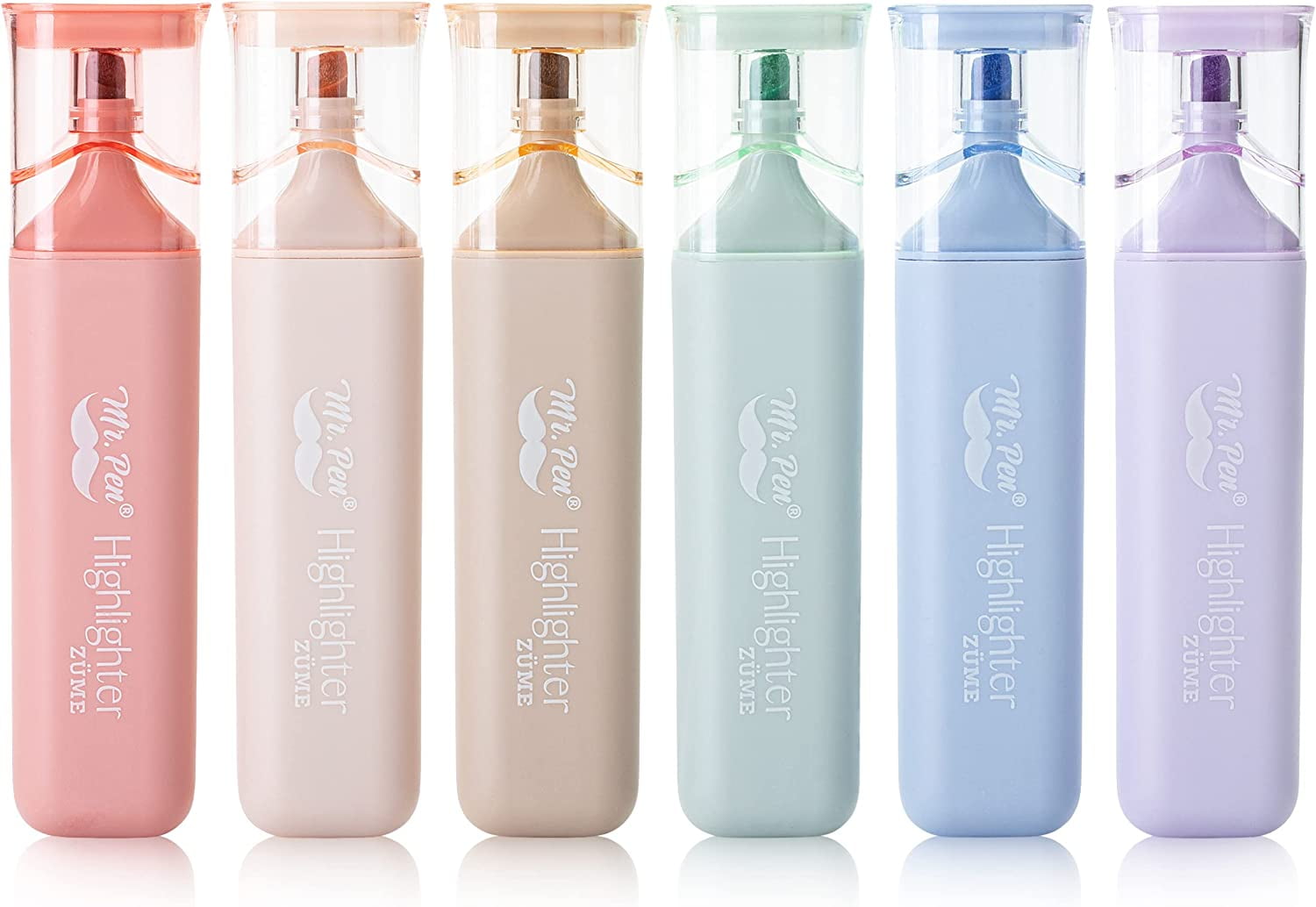 Mr. Pen- Highlighters, 6 Pack, Morandi Colors, Chisel Tip, Aesthetic ...