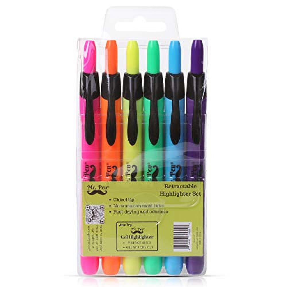 Mr. Pen- Highlighters, Retractable .. Highlighters, 6 Pack ...