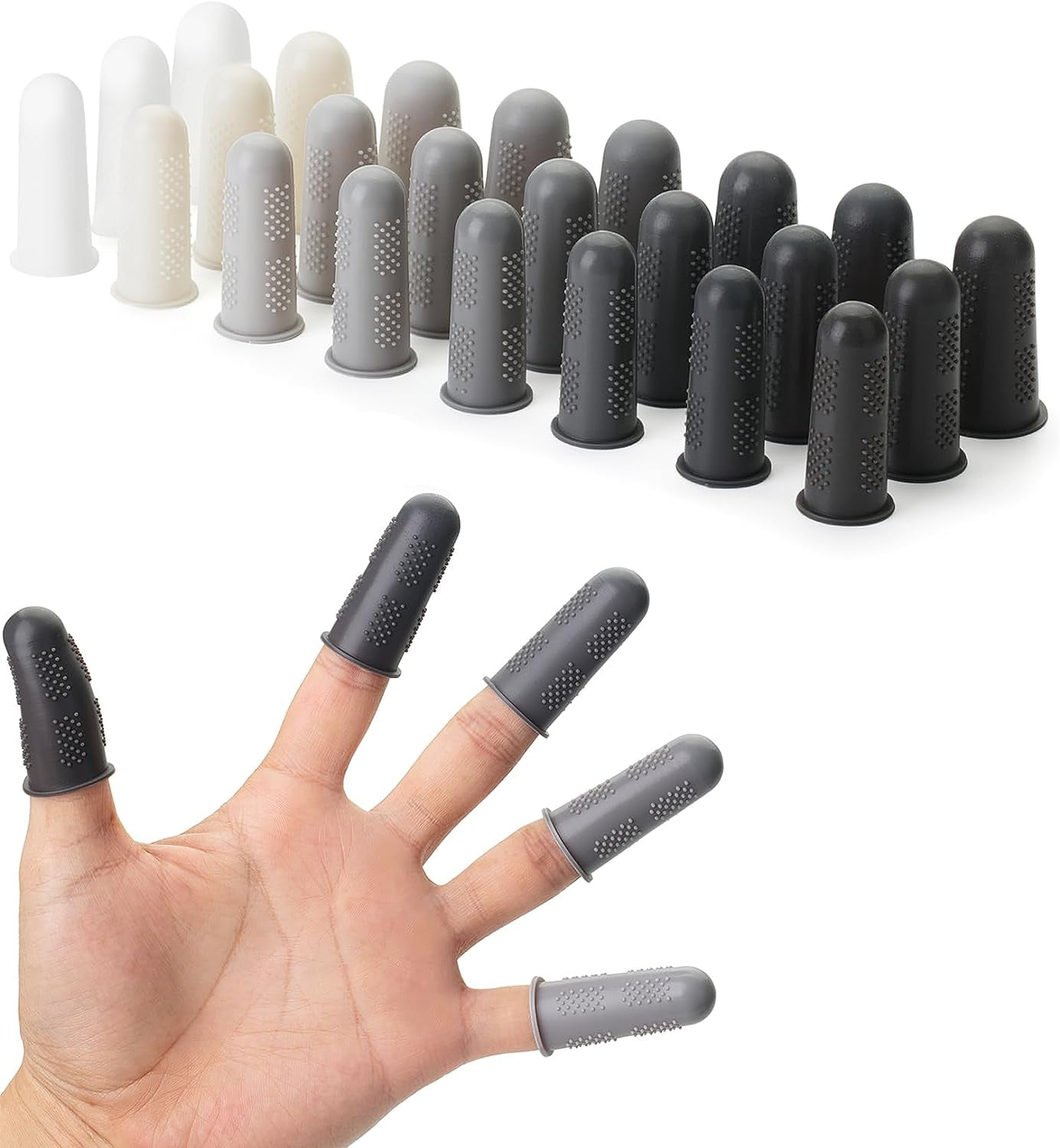 Mr. Pen- Hot Glue Gun Finger Protectors, 24 pcs, Black and White Shades ...
