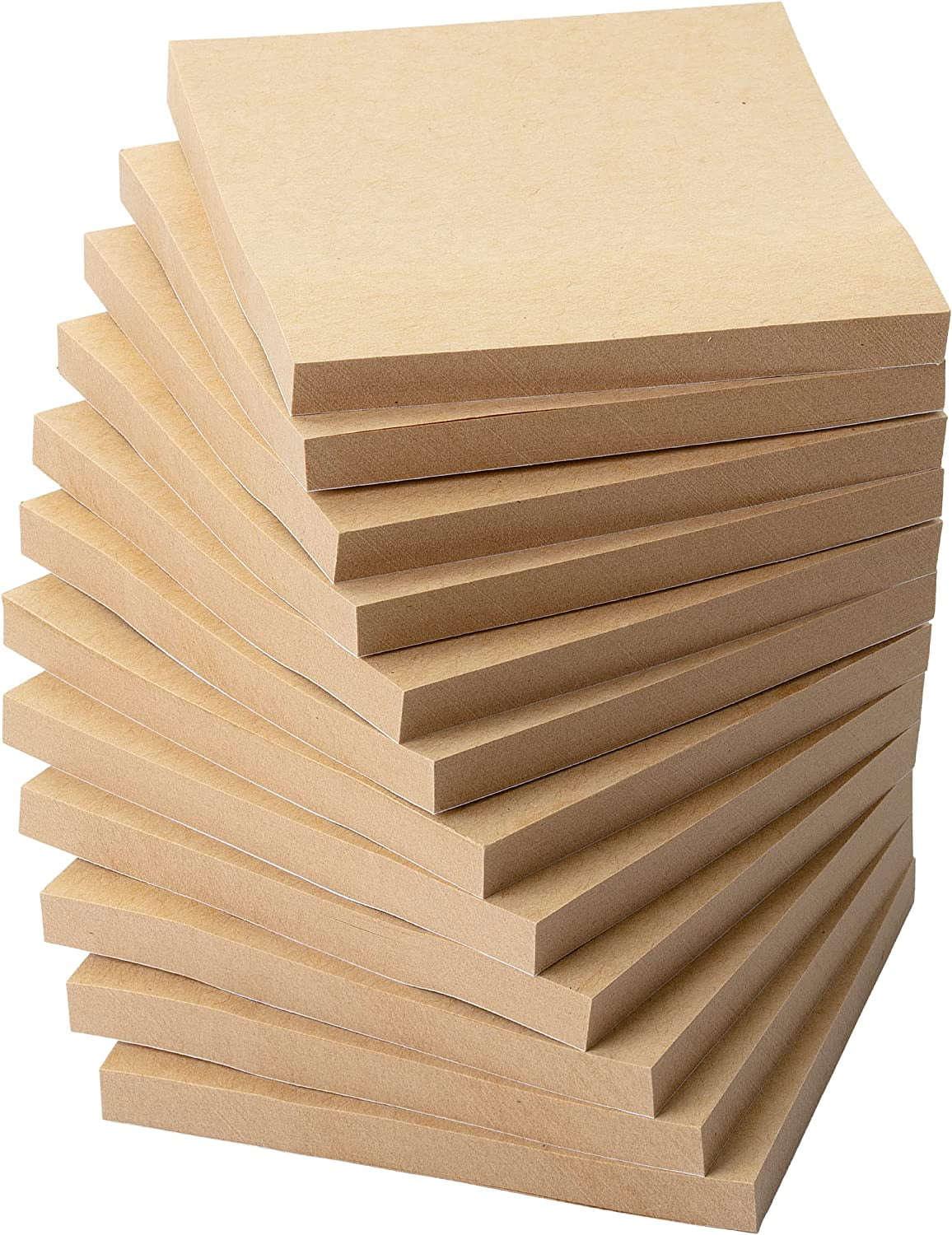 Mr. Pen Kraft Sticky Notes, 3x3 Inches, 12 Pads, 720 Sheets, High ...