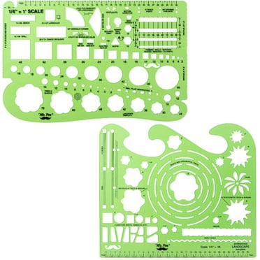 11 pcs Geometric Drawing Template Measuring Ruler, Drafting Tools ...