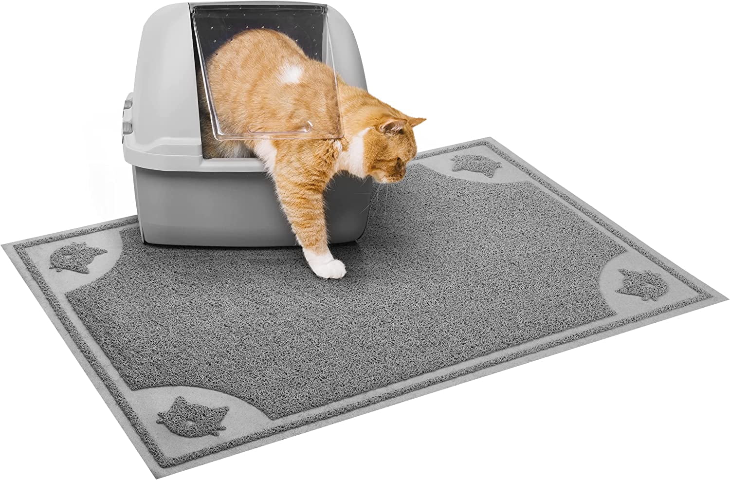 Mr. Pen- Large Cat Litter Mat, 23.5”X 35.2”, Gray, Cat Litter Box Mat ...