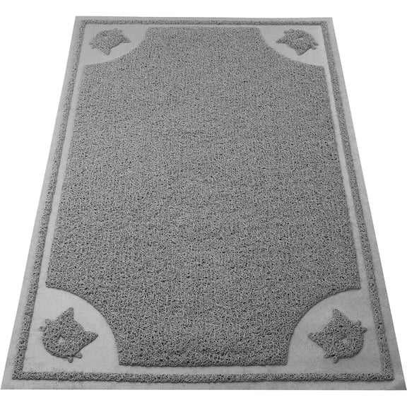 Fresh Step Blue Cat Shaped Litter Trapper Keeper Mat 23.5" x 17.5 ...