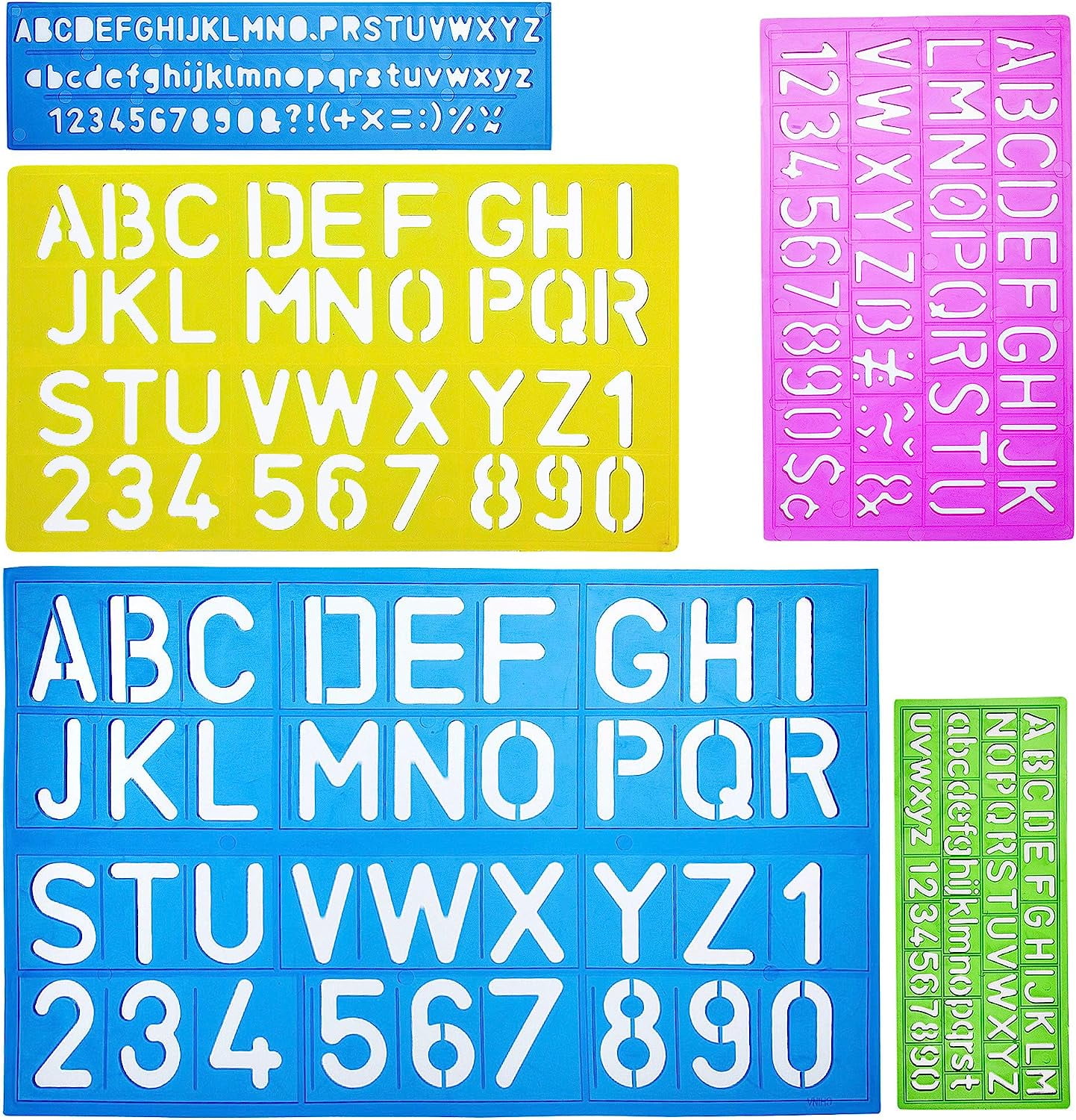 Mr. Pen Letters and Numbers Alphabet Stencil Pack Includes A-Z, 0-9 ...