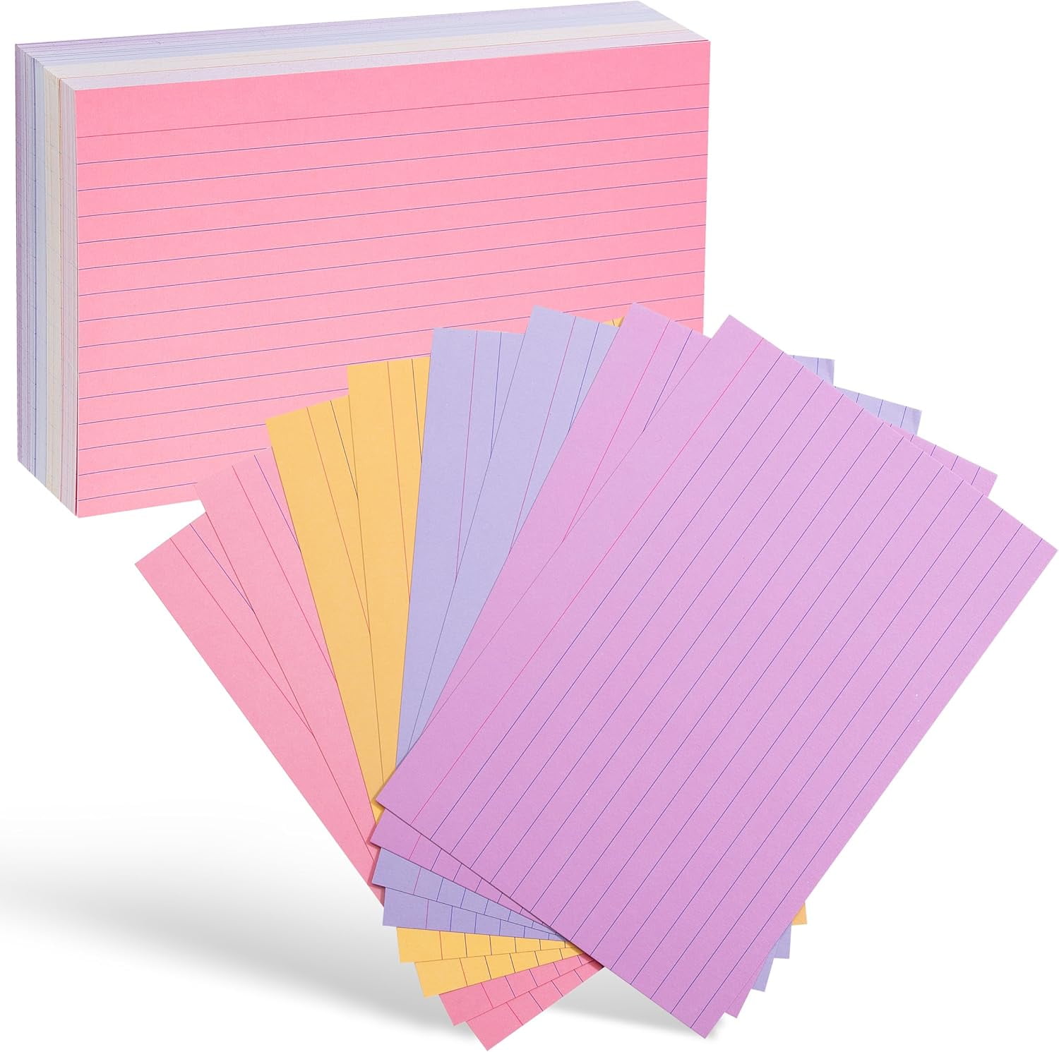 Mr. Pen- Lined Index Cards, 4" x 6", 144 Cards, Assorted Colors, Index ...