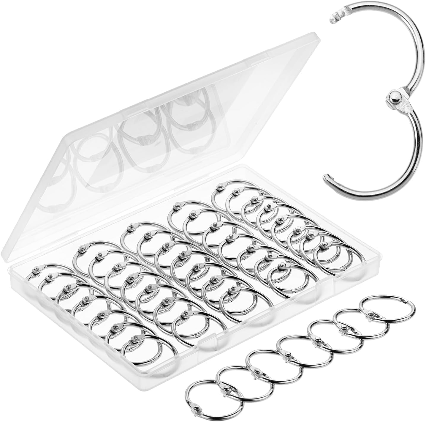 Mr. Pen- Loose Leaf Binder Ring, 40 Pack, Binder Rings 1 Inch, Binder ...