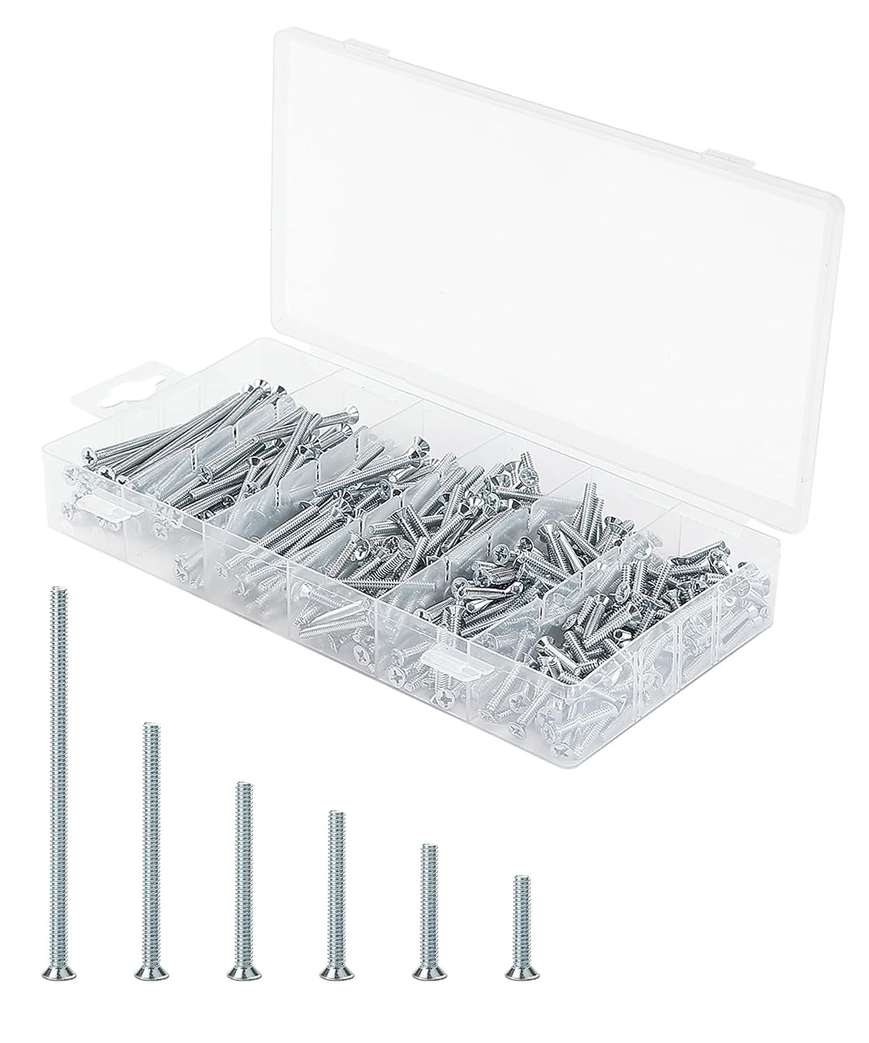 Mr. Pen- Machine Screw Assortment Kit, 370 Pcs, 6-32 Flat Head Phillips ...