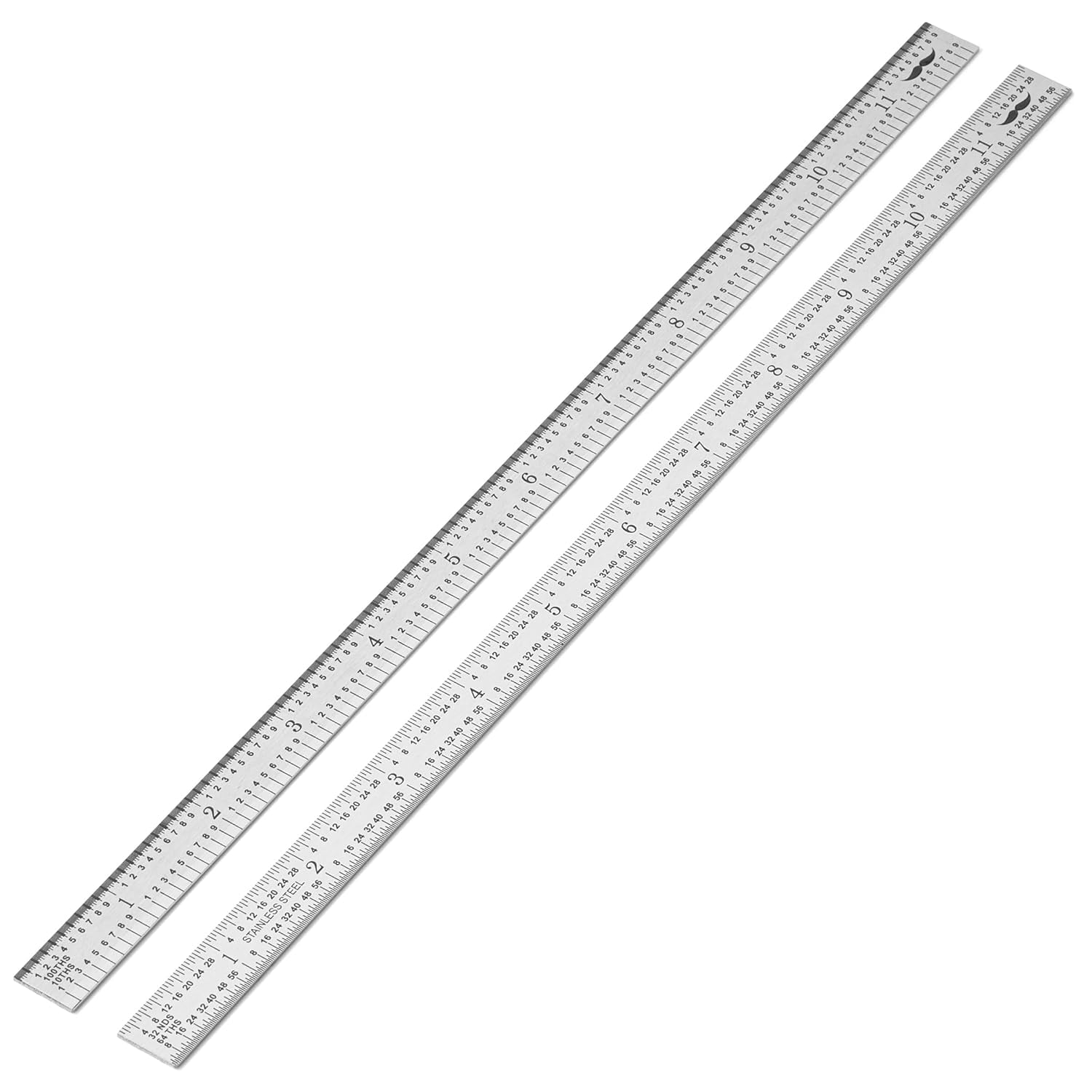 Mr. Pen- Machinist Ruler, 2 Pack, 12 inch, Stainless Steel Ruler with ...