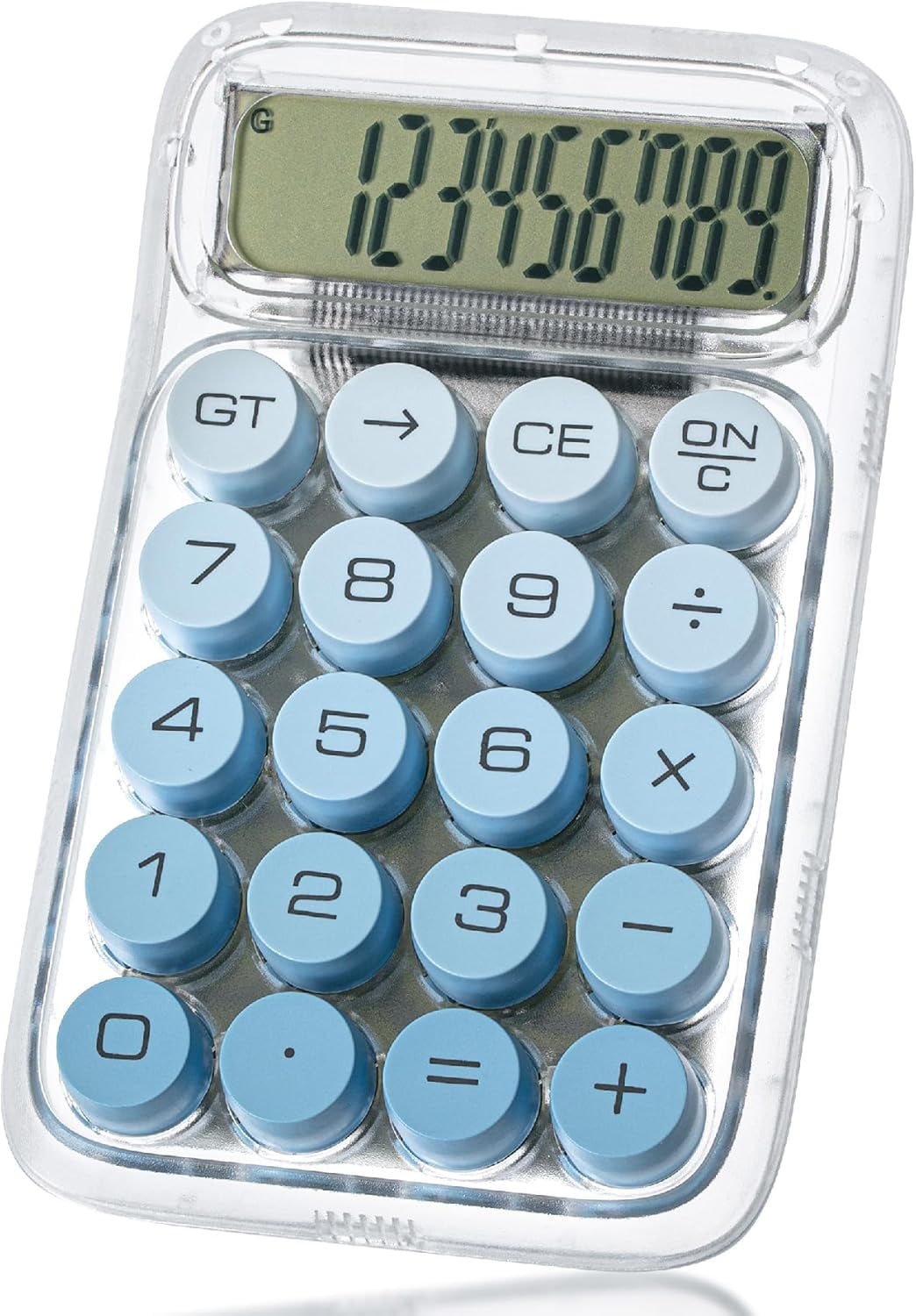 Mr. Pen- Mechanical Switch Calculator, 10 Digits, Blue, Transparent ...