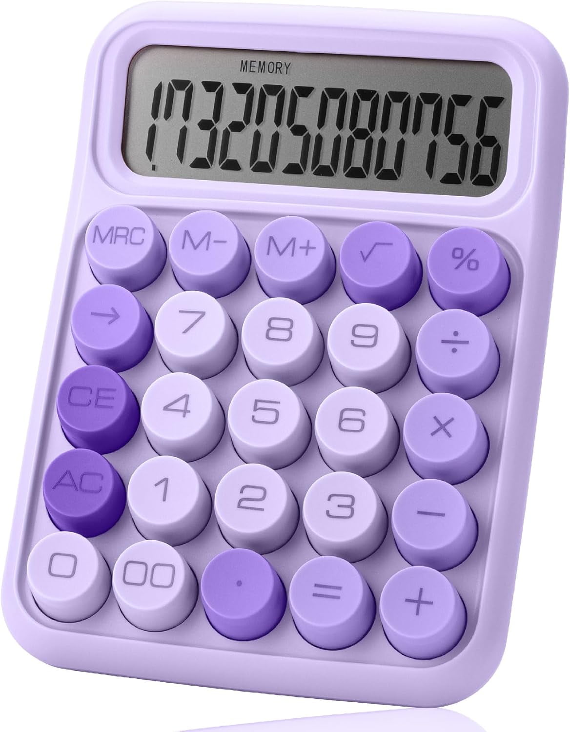 Mr. Pen Mechanical Switch Calculator - 12 Digit Large LCD Display, Pink with Big Buttons ...