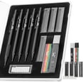 Mr. Pen- Black Mechanical Pencil Set 0.3, 0.5, 0.7, 0.9, 2mm with ...