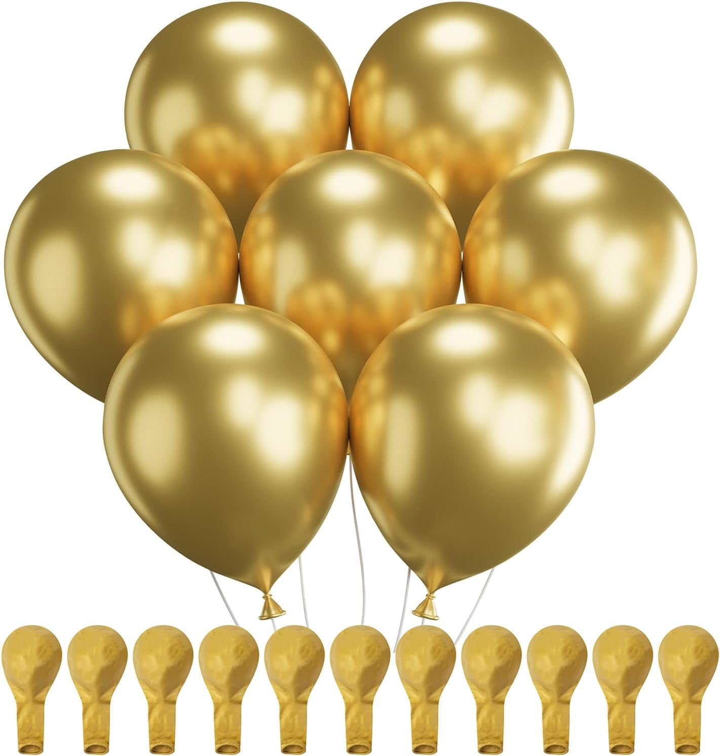 Mr. Pen Metallic Gold Balloons 12 Inch, 54 Pack Durable Latex for ...