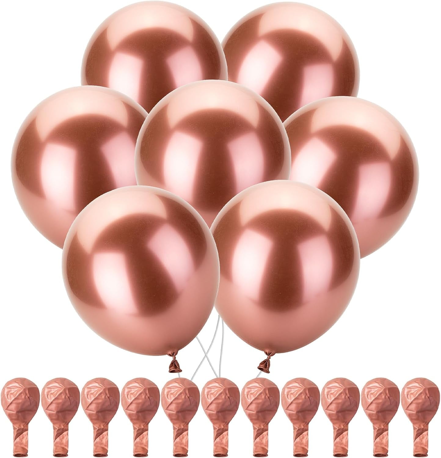 Mr. Pen- Metallic Balloons, 12 Inch, 54 Pack, Metallic Rose Gold ...