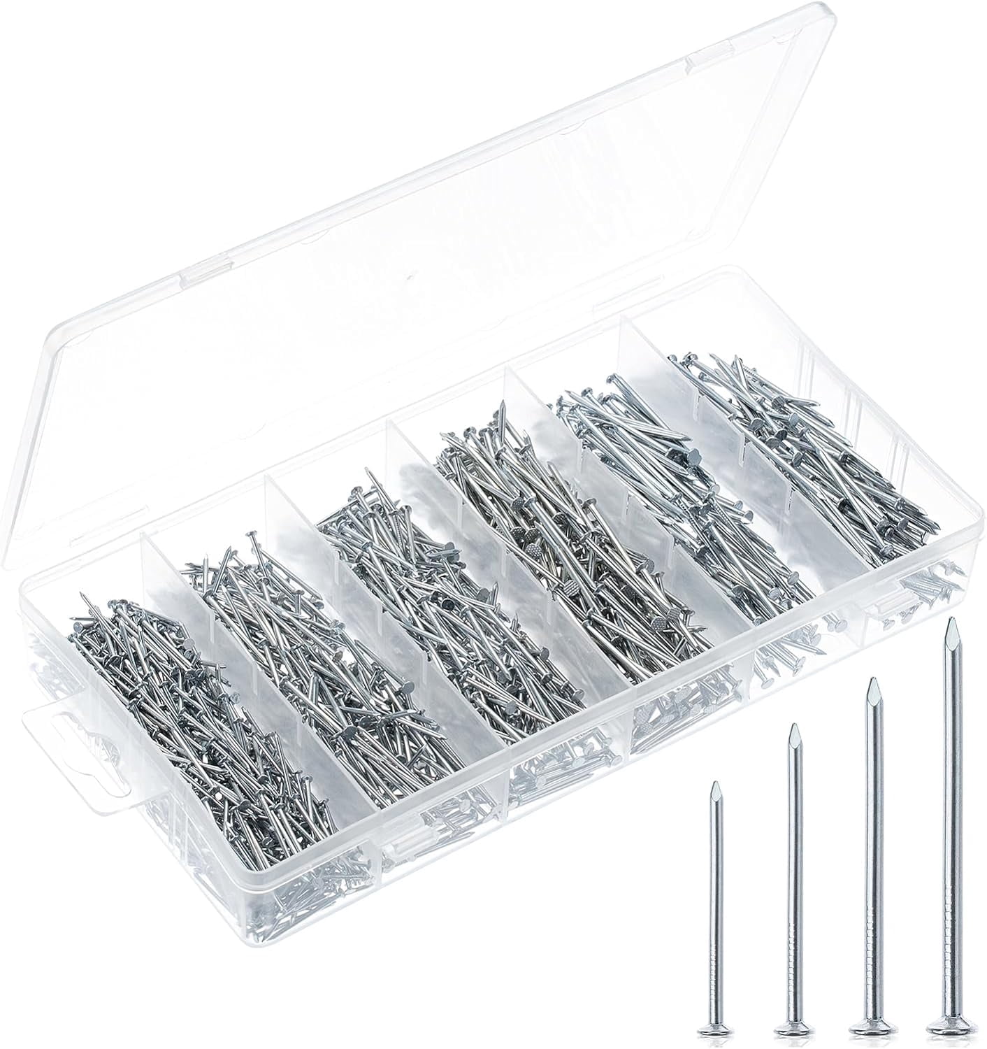 Mr. Pen- Nail Assortment Kit, 1200 pcs, 4 Sizes, Small Nails, Nails for ...