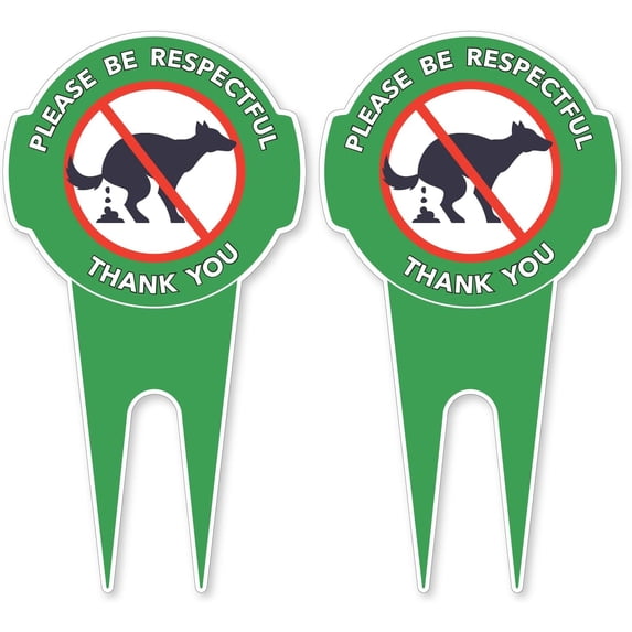 Mr. Pen- No Dog Poop Signs for Yard, 12" x 6.5", 2 Pack, Aluminum, Dog ...