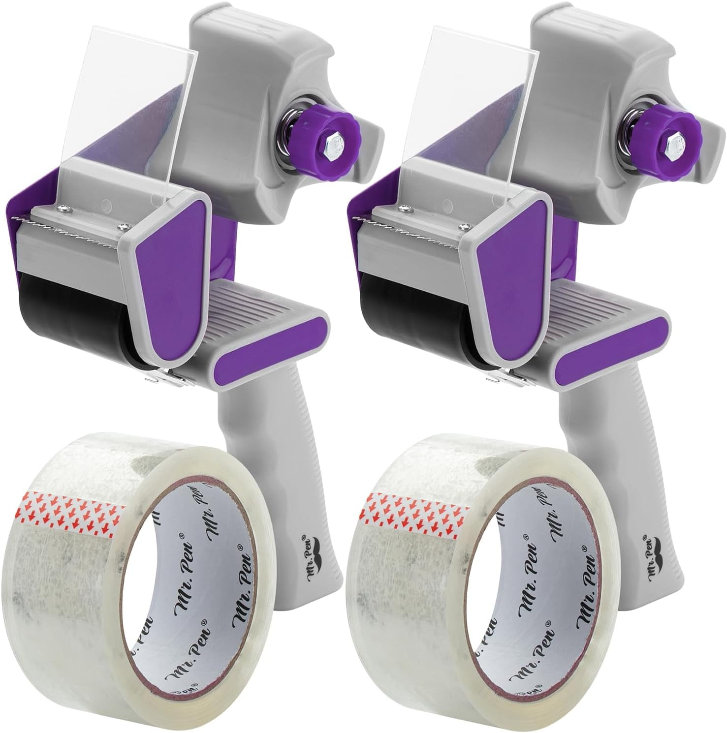 Mr. Pen- Packing Tape Dispenser Gun 2-Inch, 2 Pack with 2 Rolls Tape ...
