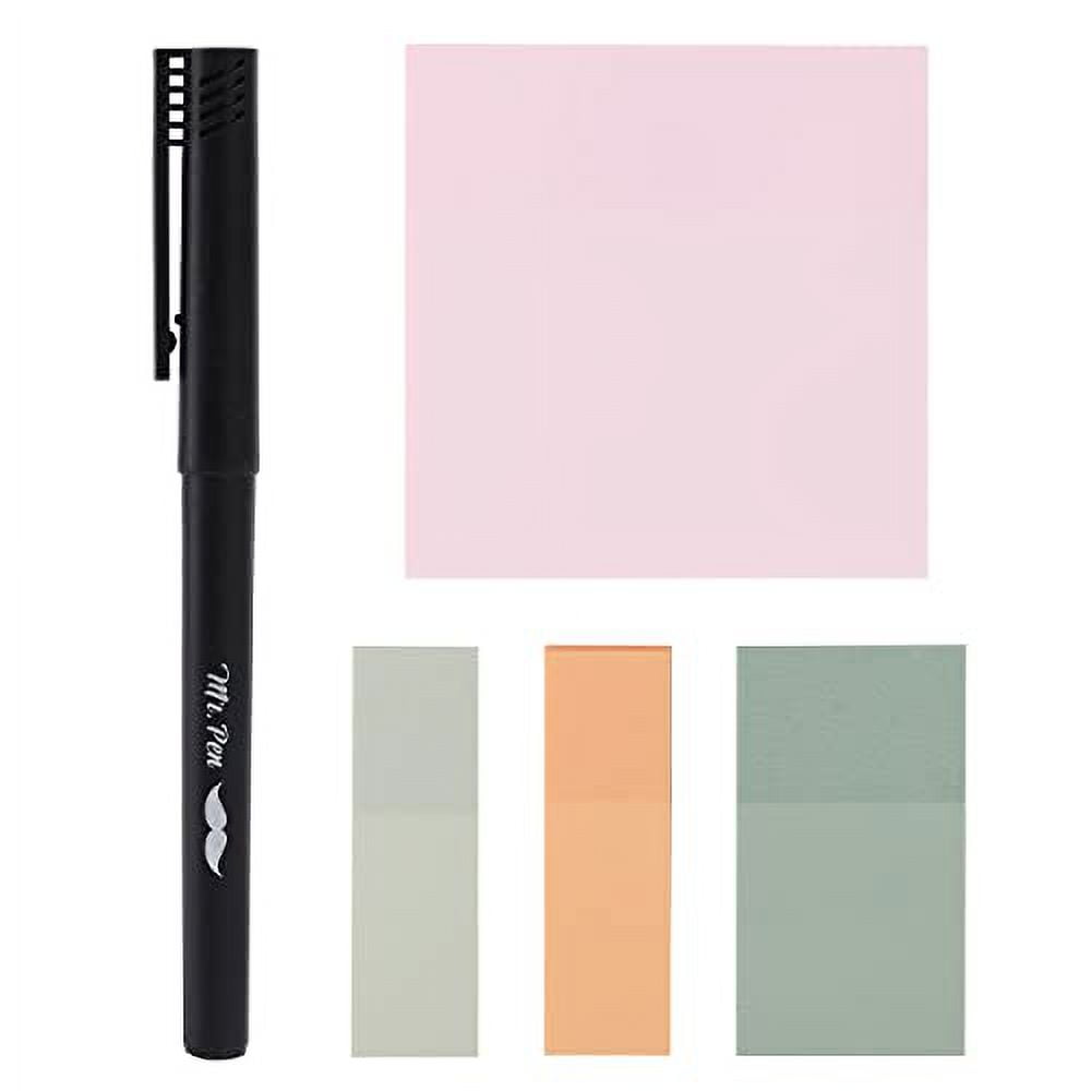 Mr. Pen- Pastel Transparent Sticky Notes, 200 pcs, Bible Sticky Notes ...