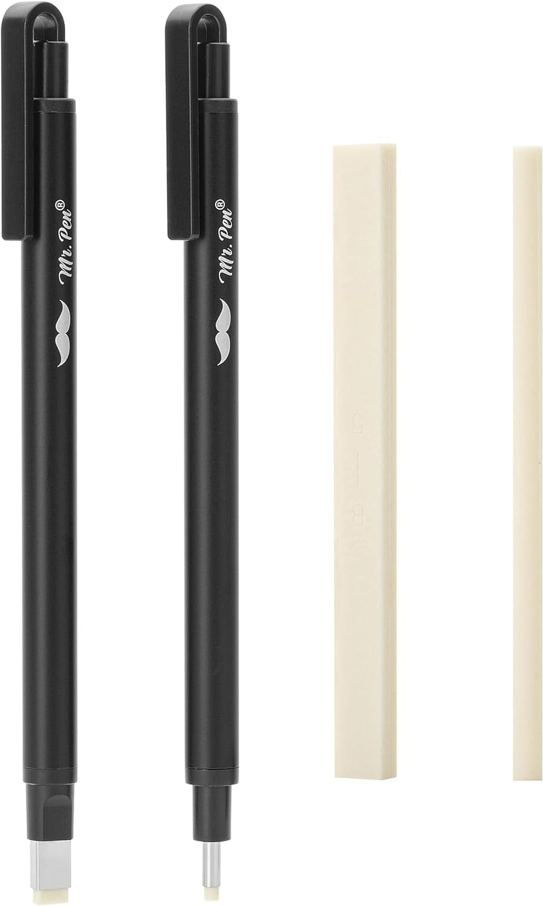 Mr. Pen- Pen Style Eraser, 2 Pack, Square & Round Tip, Eraser Pen ...