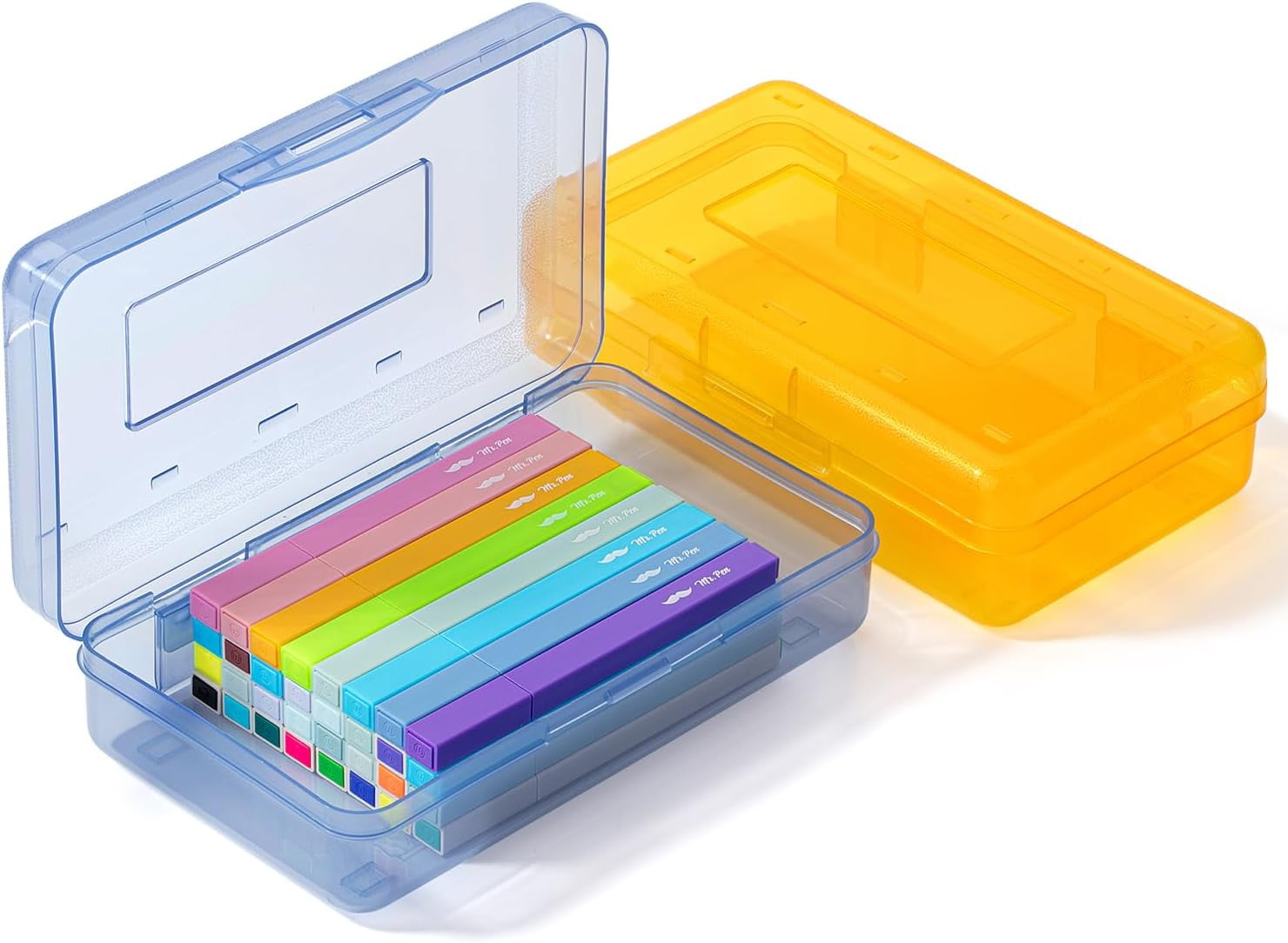 Mr. Pen- Pencil Box, 2 Pack, Assorted Colors, Crayon Box, Pencil Boxes ...