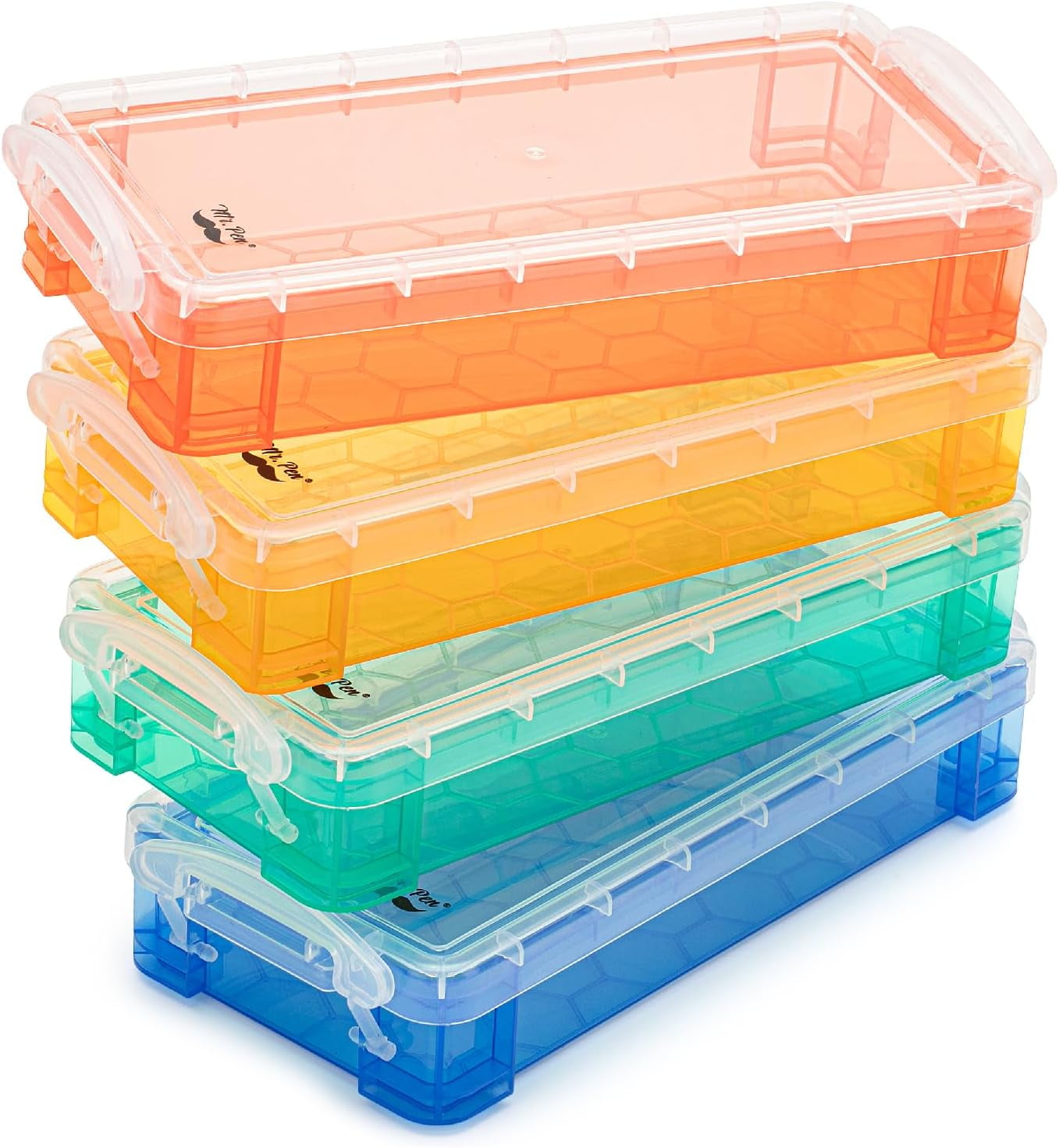 Mr. Pen- Pencil Box, 4 Pack, Assorted Color - Walmart.com