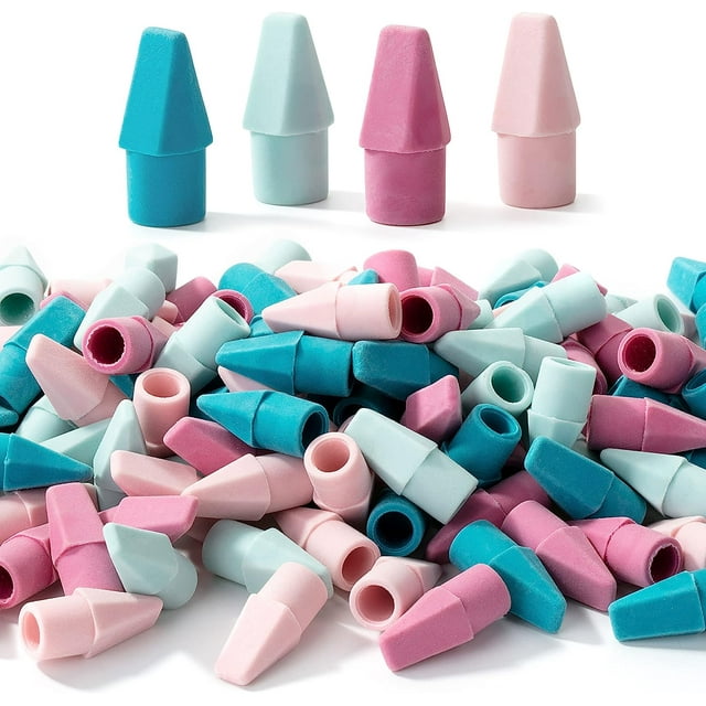 Mr. Pen- Pencil Erasers Toppers, 120Pack, Muted Pastel Colors, Erasers ...