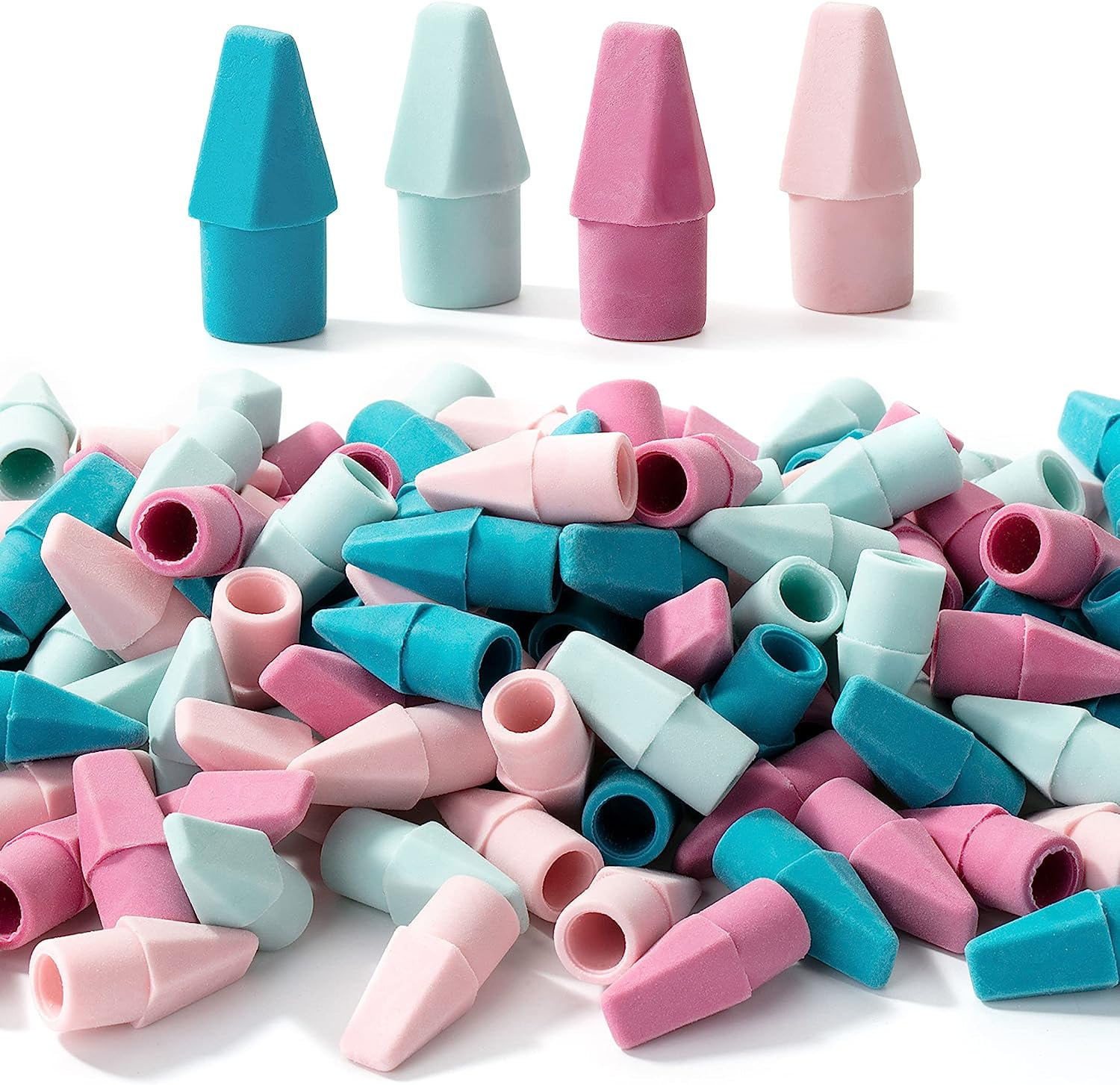 Mr. Pen- Pencil Erasers Toppers, 120Pack, Muted Pastel Colors, Erasers ...