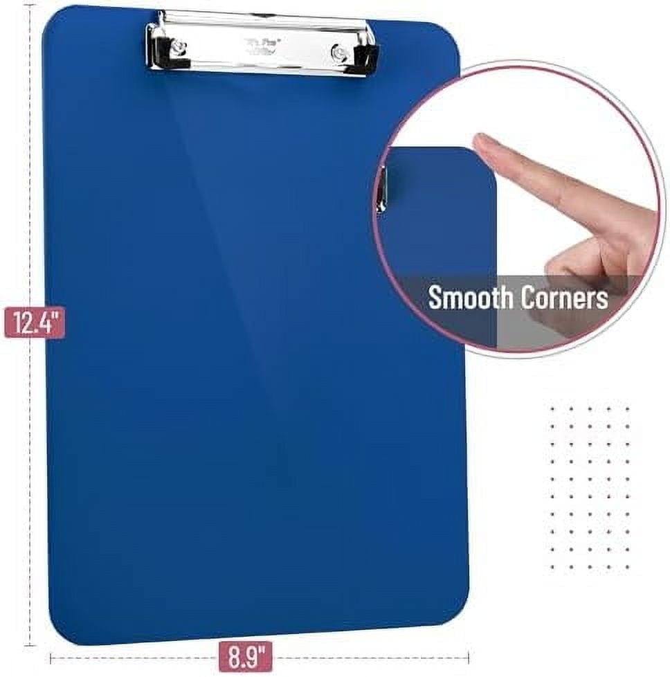 Mr. Pen- Plastic Clipboard, 12.5” x 9”, Navy Blue, Clipboards for All ...