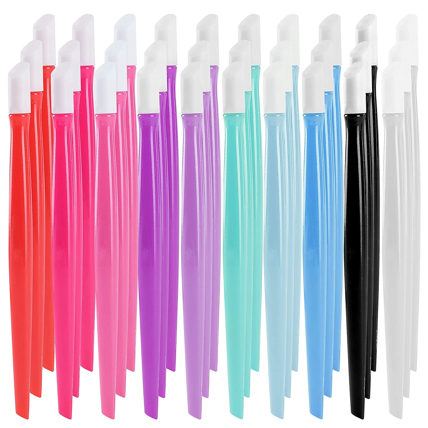 Mr. Pen- 30 Pack Colorful Plastic Handle Nail Cuticle Pusher, Rubber ...