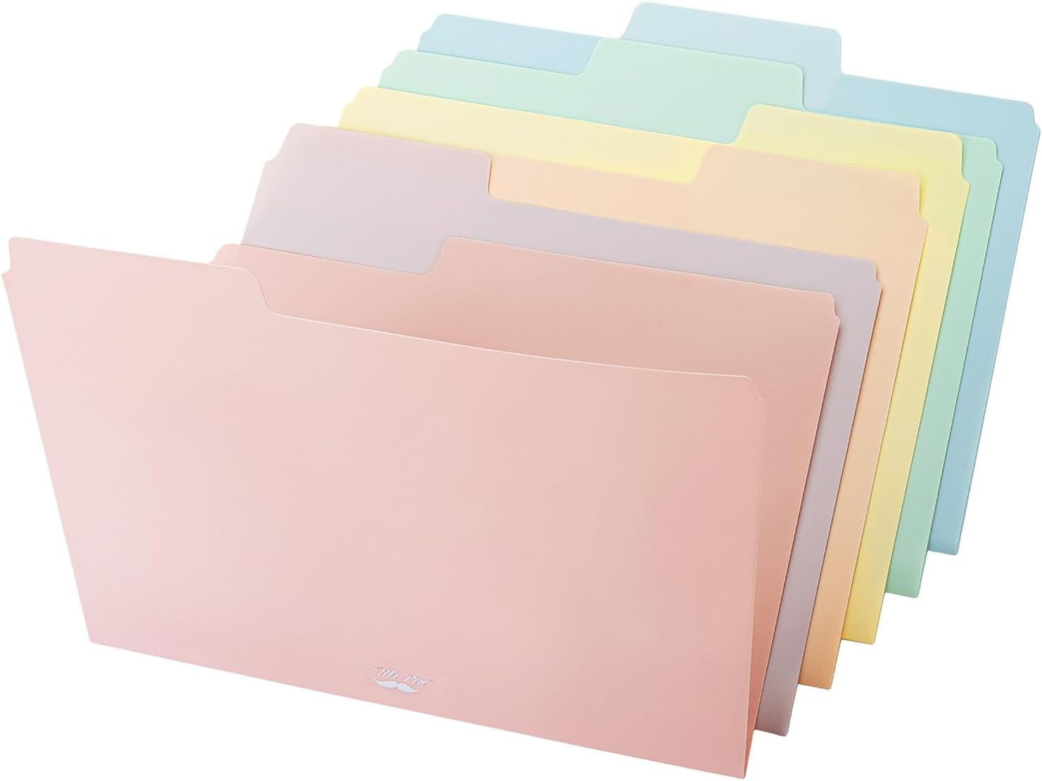 Mr. Pen- Poly File Folders, 1/3 Cut Tab, 6 Pack, Morandi Colors, Letter ...