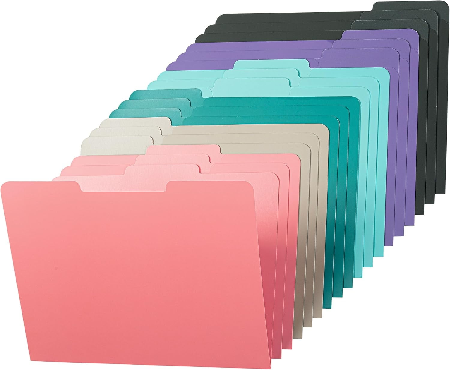 Mr. Pen- Poly File Folders with Tabs, 1/3 Cut Tab, 18 Pack, Letter Size ...