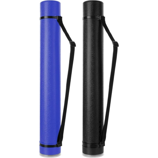 Mr. Pen- Poster Tube, 2 Pack, Black and Blue, Extendable Poster Tube ...