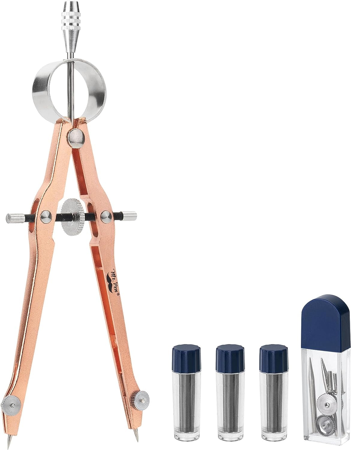 Mr. Pen- Professional Compass for Geometry, Rose Gold with Extra Leads ...