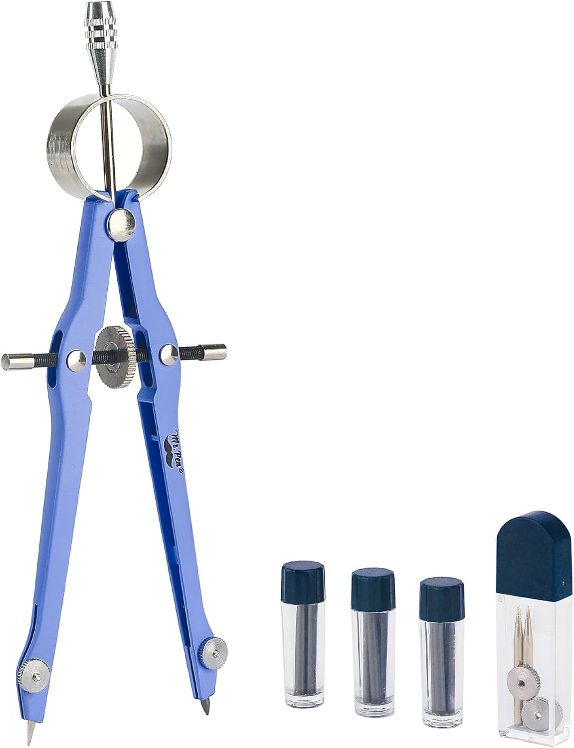 Mr. Pen- Professional Compass for Geometry, Blue with Extra Leads ...