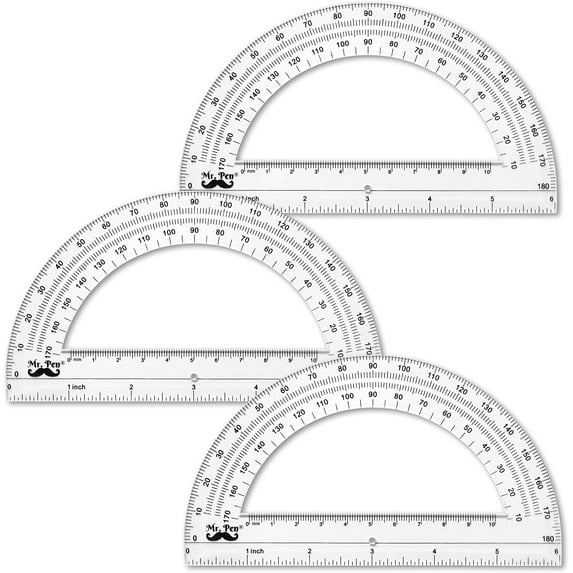Mr. Pen- 6 Inch Protractor, Measuring Angle, 3 Pack, Drafting Tools ...
