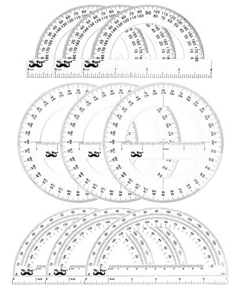 Mr. Pen- Protractor, 9 Pc Protractor Set, Protractor Ruler, Drafting ...