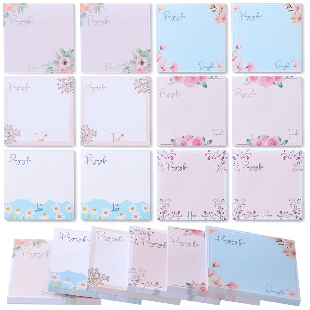 Mr. Pen- Religious Sticky Notes, 3"x3", 12 Pads, Bible Sticky Notes ...