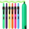 Mr. Pen- Retractable Highlighters, 6 Pack, Assorted Colors, Chisel Tip ...