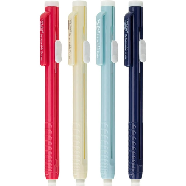 Mr. Pen- Pack of 4 Retractable Mechanical Eraser Pens, Assorted Colors ...