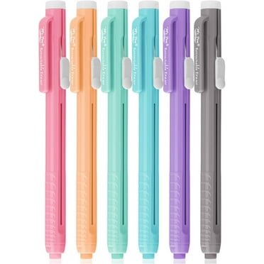 BAZIC Retractable Stick Erasers, Mechanical Pencil Eraser (2/Pack), 6 ...