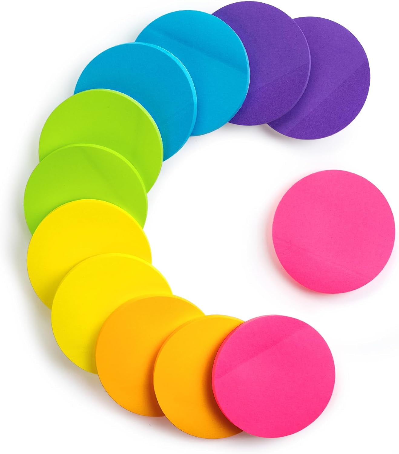 Mr. Pen- Round Sticky Notes, 12 Pads, 720 Sheets, 2.8" x 2.8" Colorful ...