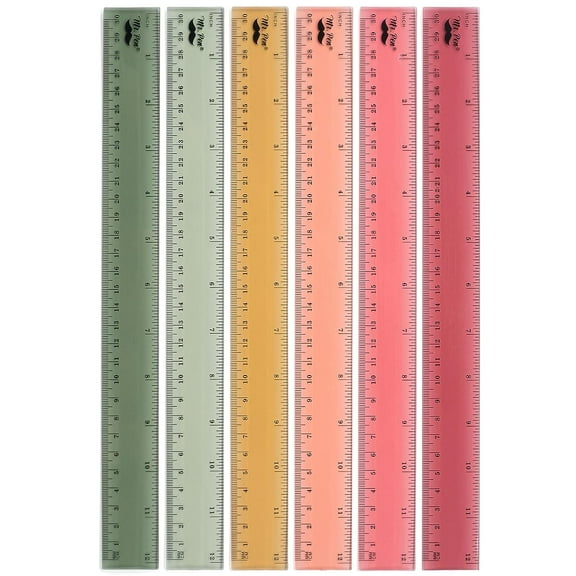 Mr. Pen- Set of 3 Clear Plastic Rulers, 6 inch, Drafting and Measuring ...