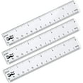 Mr. Pen- Set of 3 Clear Plastic Rulers, 6 inch, Drafting and Measuring ...