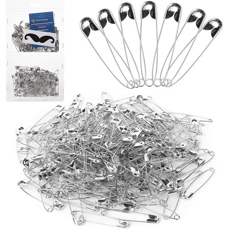 TUWAFE 10 Pieces Large Safety Pins, Extra Thick Safety Pins for Clothes ...