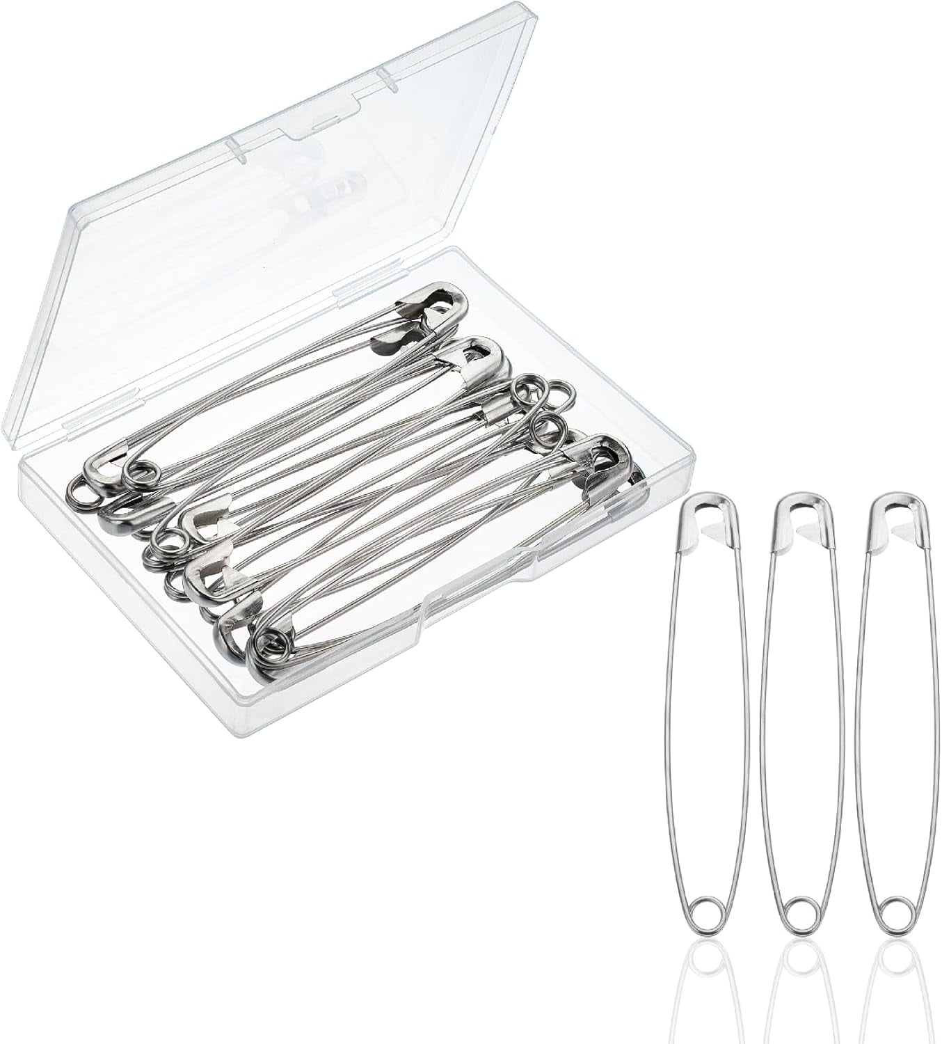 Mr. Pen- Safety Pins, 4 Inch, 15 Pack, Oversize Safety Pin, Large ...