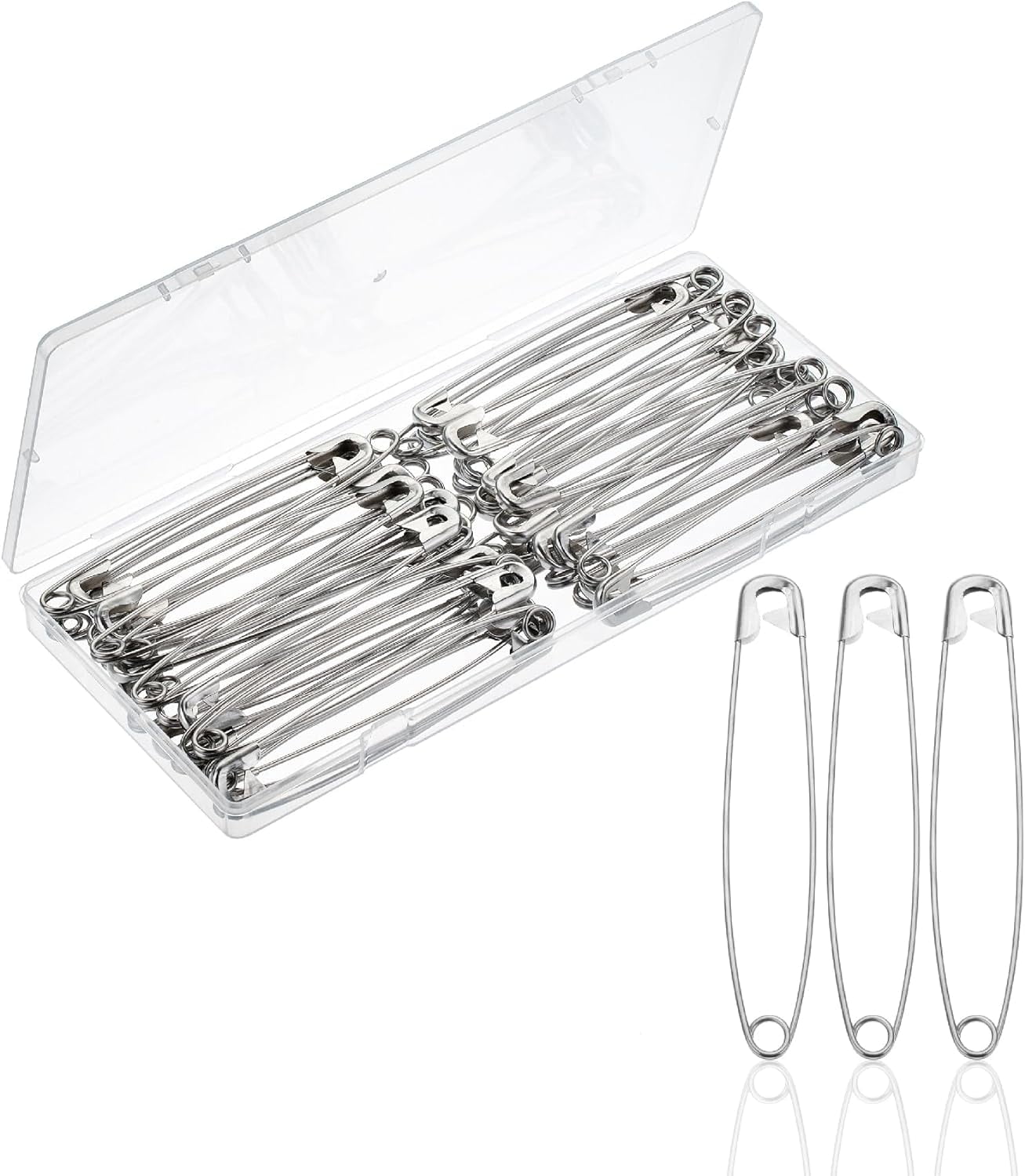 Mr. Pen- Safety Pins, 4 Inch, 50 Pack, Oversize Safety Pin, Large ...