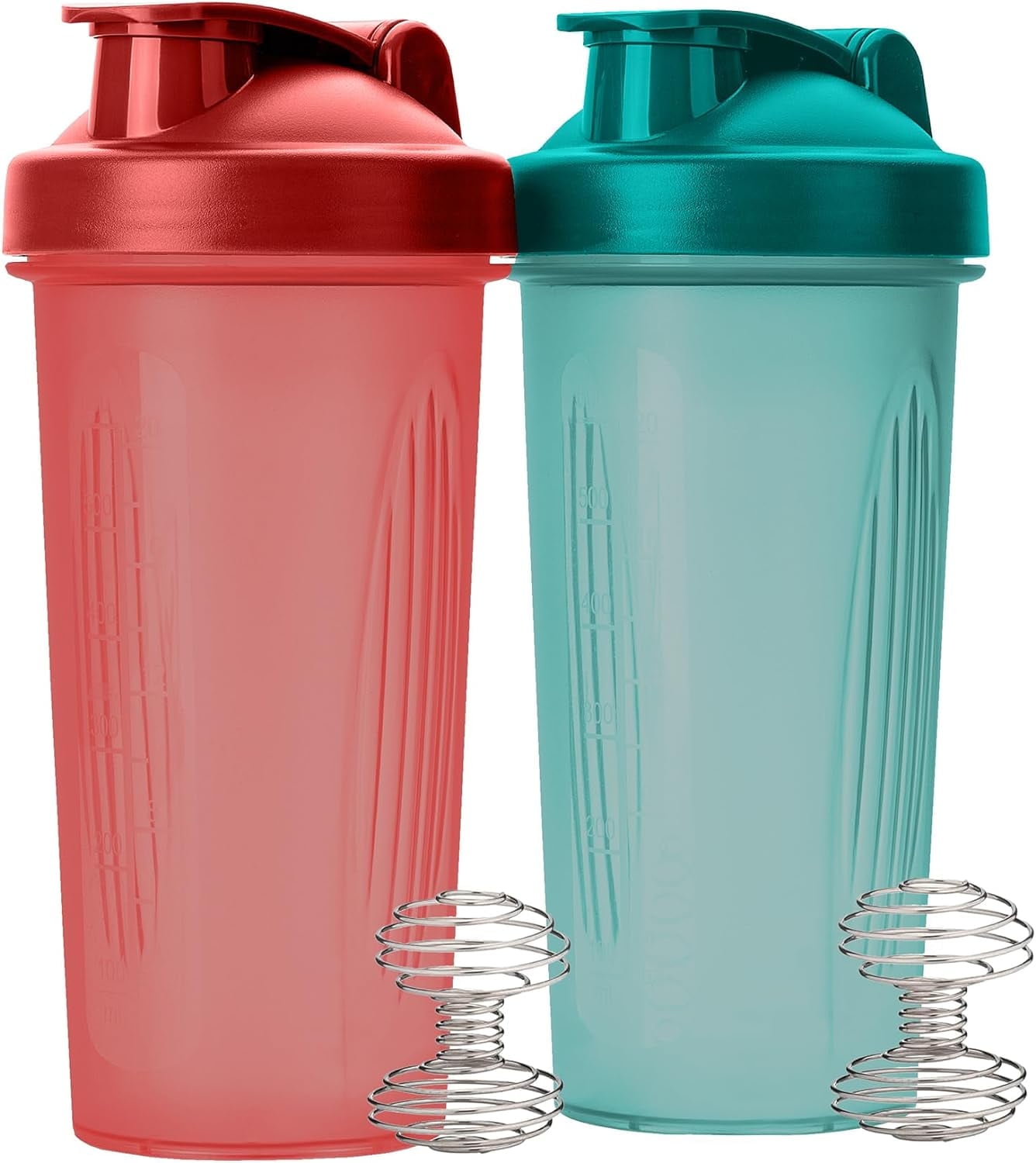 Mr. Pen- Shaker Bottles for Protein Mixes, 28 oz, 2 Pack, Blue & Red ...