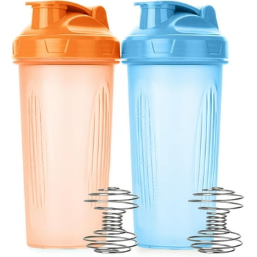 -2 Pack- 28 oz Protein Shaker Bottles for Protein Mixes - 2x Wire Whisk ...